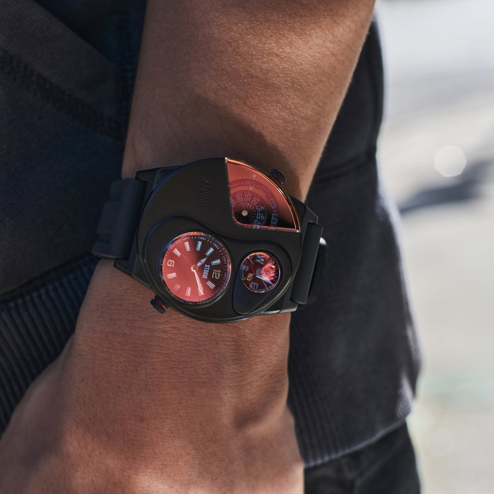 Men's STORM Watch NAVITREK RUBBER SLATE RED (47538/SL/R) - StormWatches ...