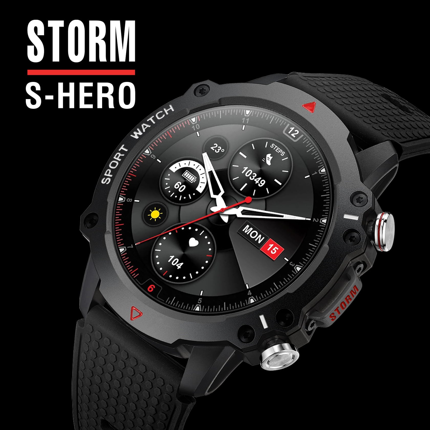 Men's STORM Watch S-HERO SMART WATCH BLACK (47535/BK) - StormWatches ...