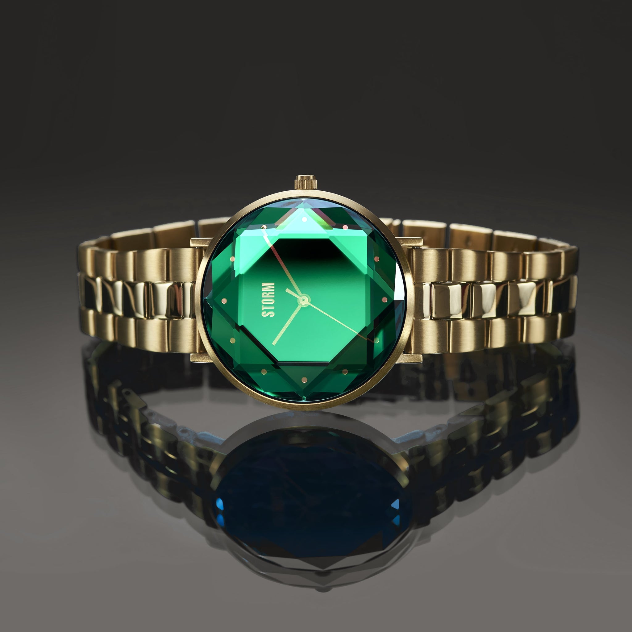 Women's STORM Elexi Gold Lazer Green Watch (47504/GD/GR) - – STORM Watches